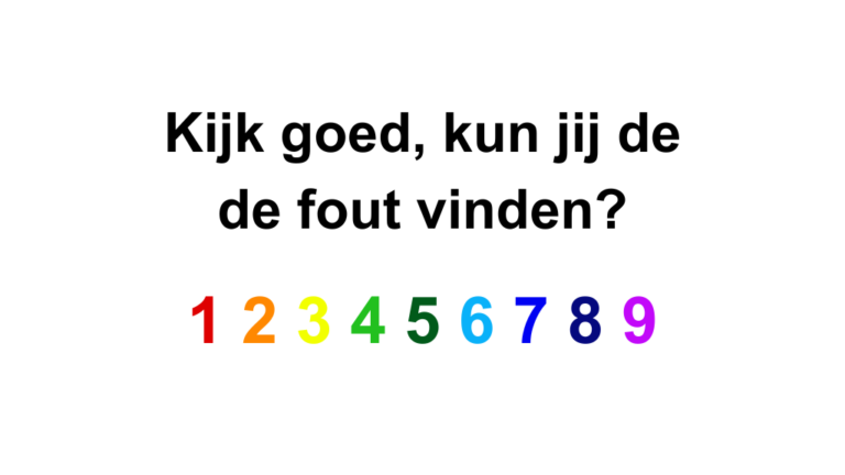 Kijk goed: Kun jij hier de fout vinden? Niet veel mensen lukt dit!